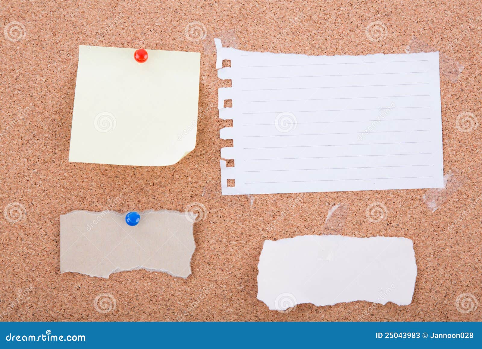 Cork Bulletin Board with Notes Stock Image - Image of template ...