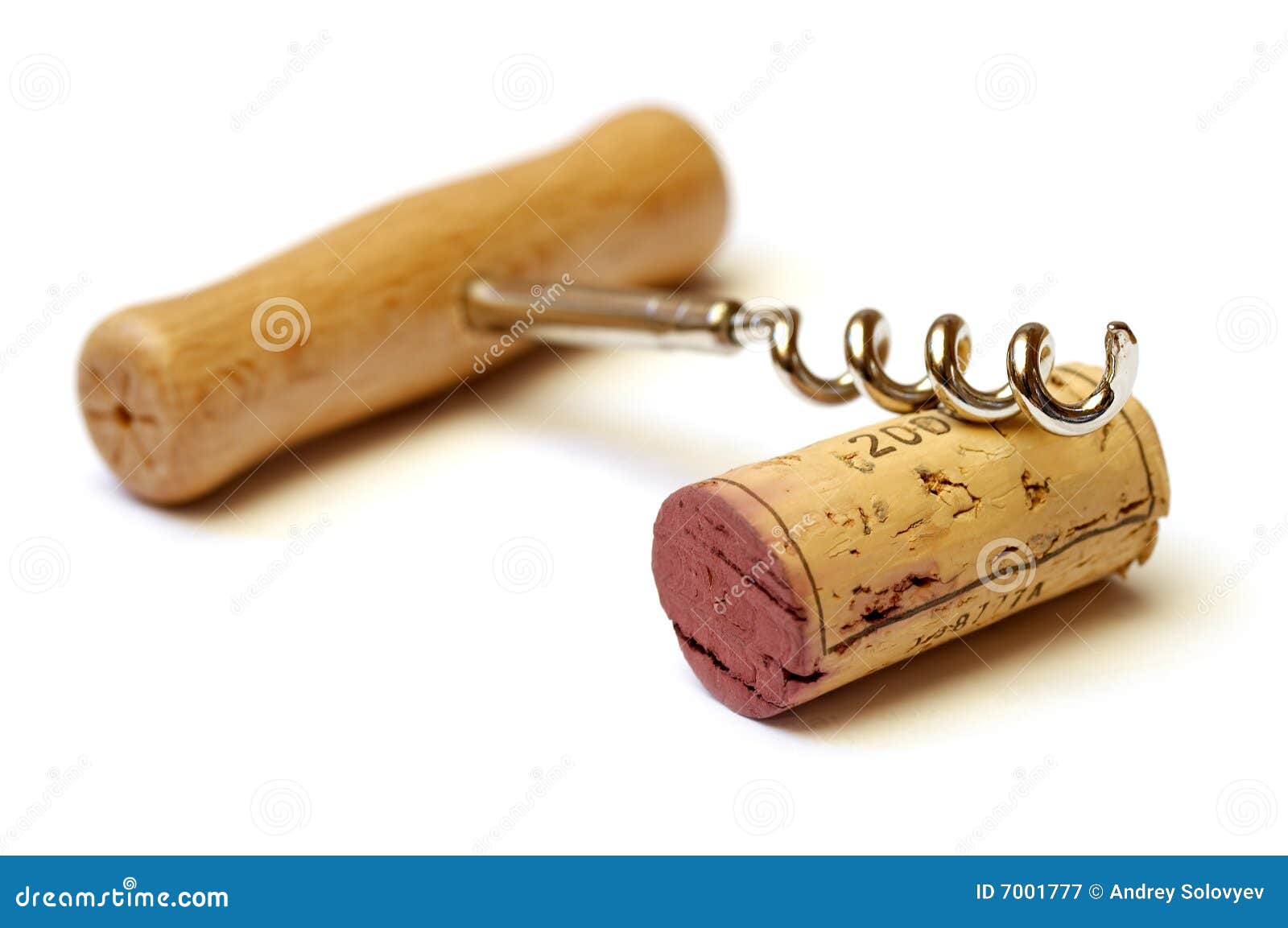 Cork and corkscrew stock image. Image of france, corkscrew - 7001777