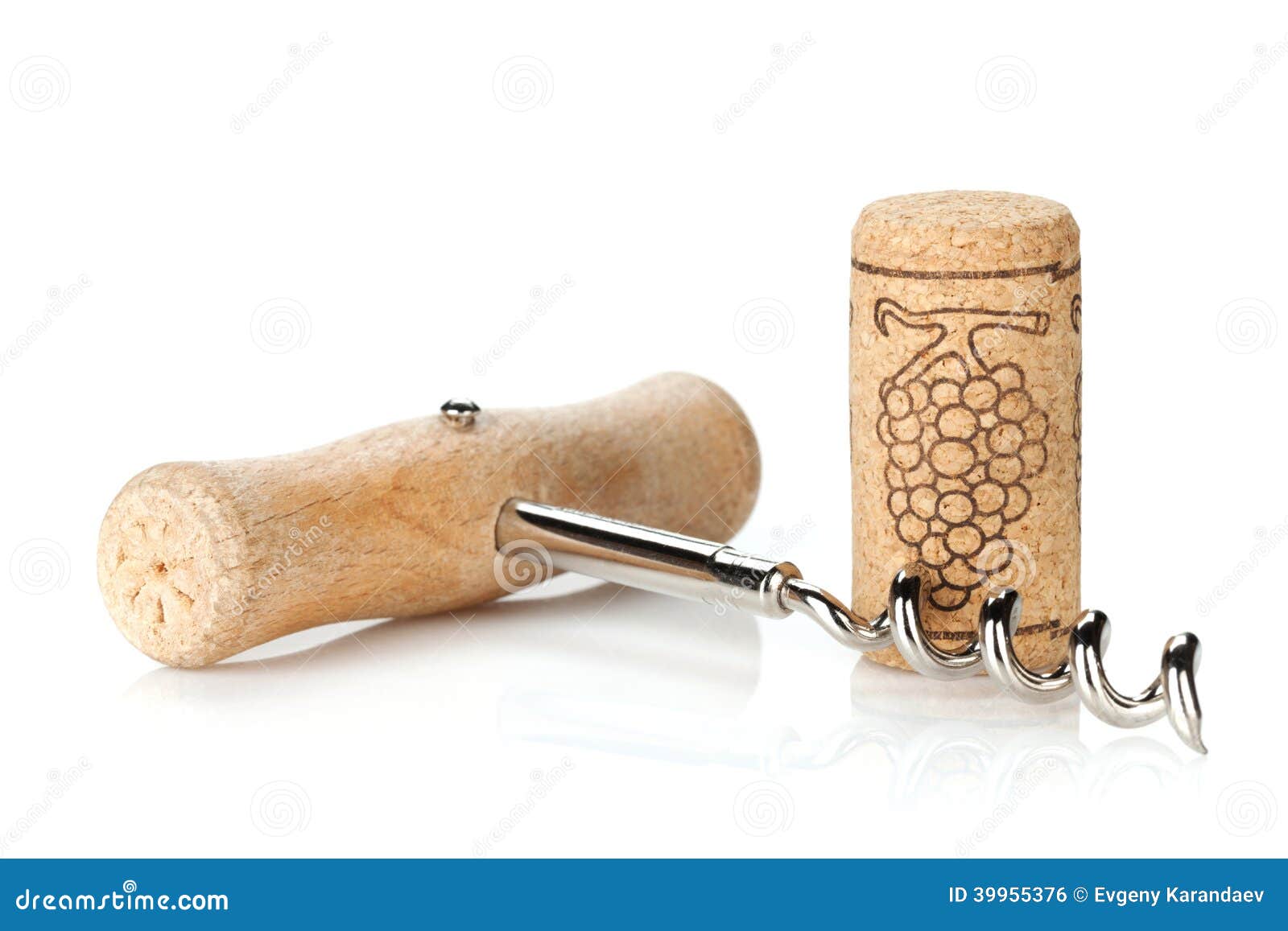 Cork and corkscrew stock photo. Image of beverage, closeup - 39955376