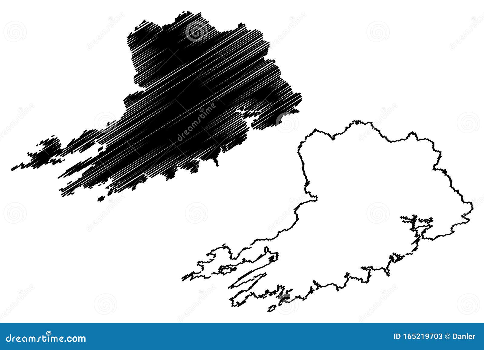 Cork County Council Republic of Ireland, Counties of Ireland Map Vector ...