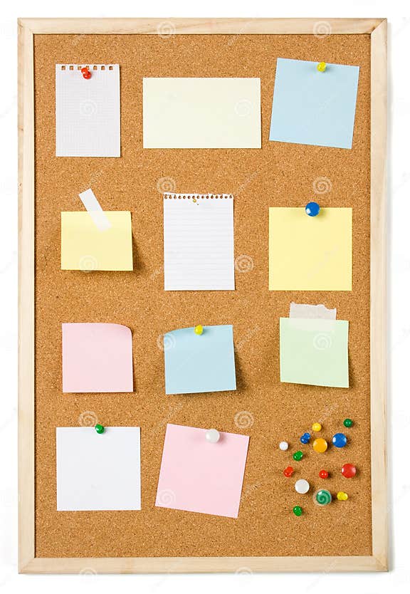Cork notice board stock image. Image of announcement - 13532901