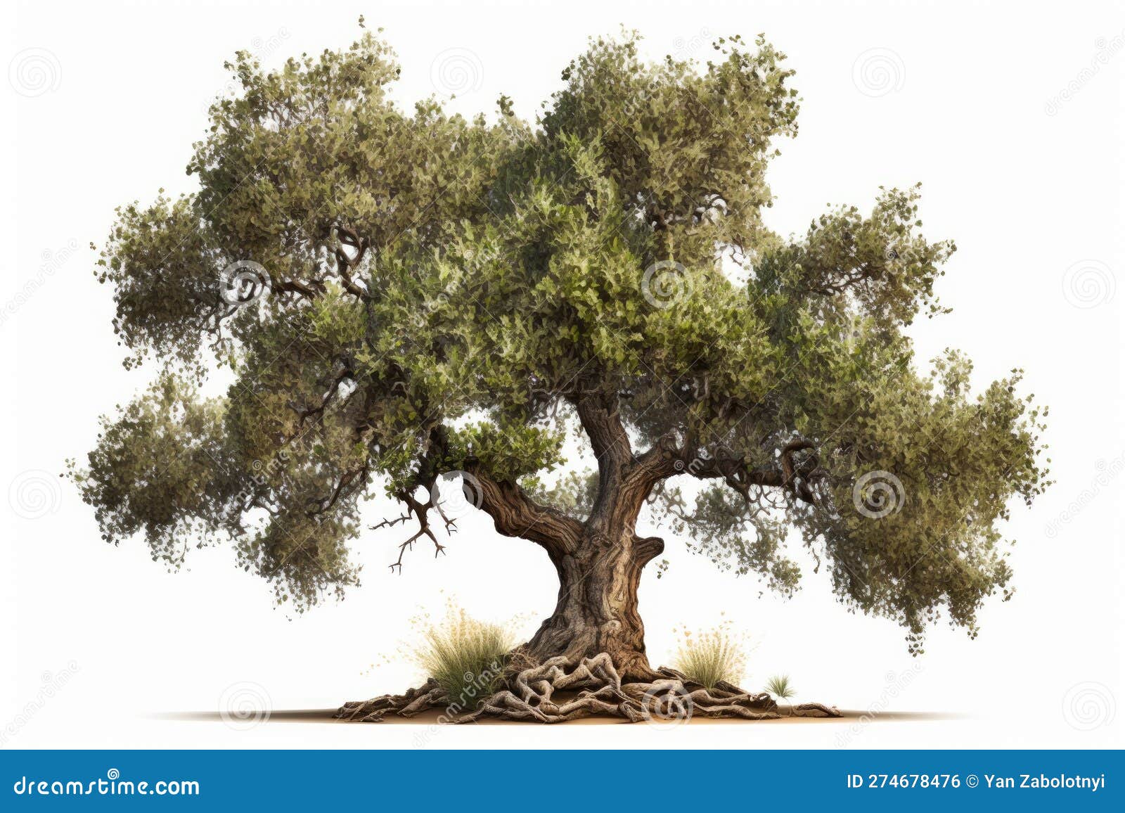 Cork Oak Tree On A White Background. Generative AI Stock Photo ...