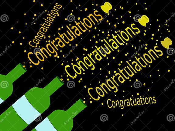 Cork Popping Congratulations Illustration Stock Vector - Illustration ...