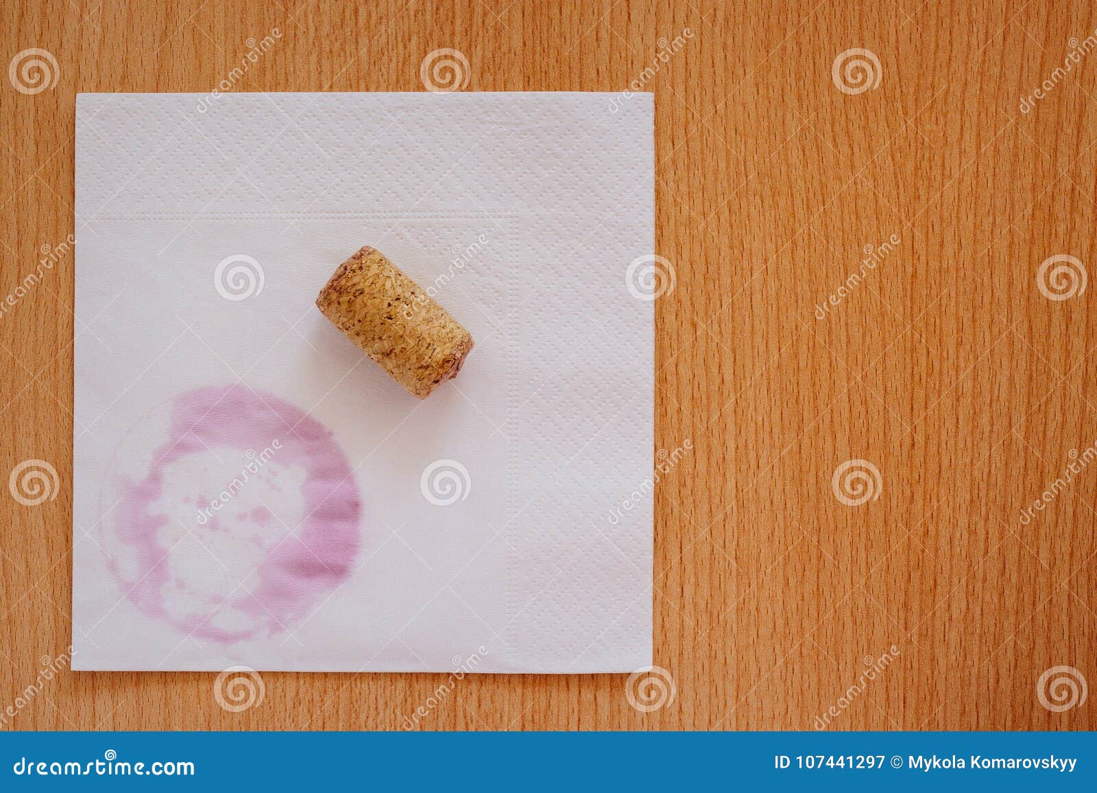 Cork and red wine stain stock image. Image of spill - 107441297