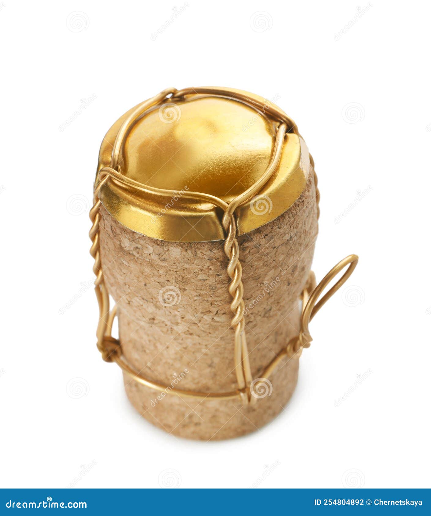 Cork of Sparkling Wine and Muselet Cap Isolated on White Stock Photo ...