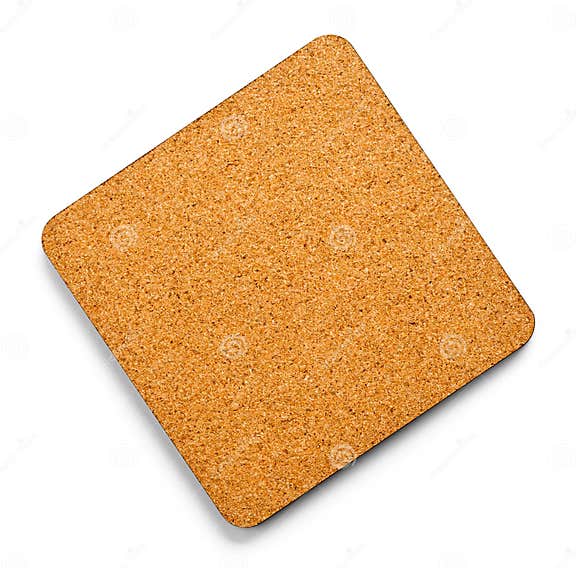 Cork Square Cup Coaster stock image. Image of square - 268050535