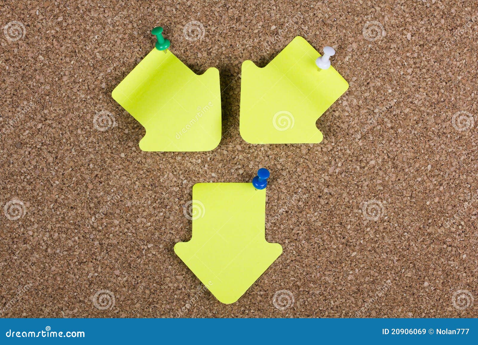 Corkboard com um stiker imagem de stock. Imagem de chipset - 20906069