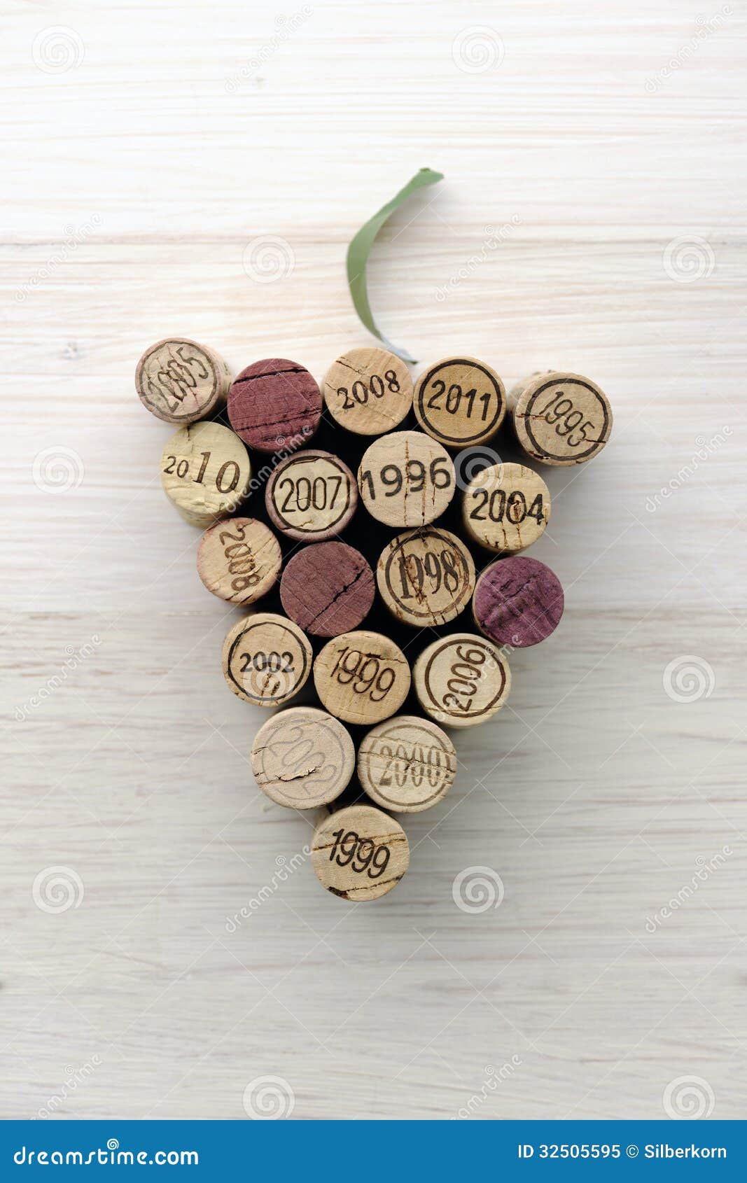 Corks in Grape Shape on Slate Stock Image - Image of white, year: 32505595