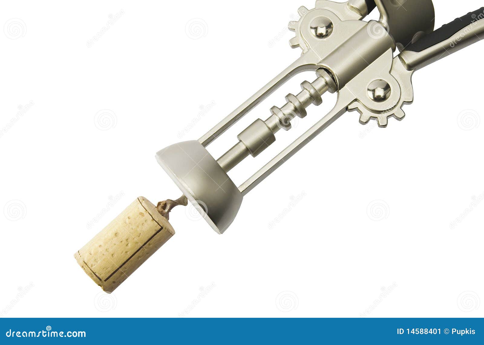 Corkscrew with a cork stock image. Image of party, celebration - 14588401