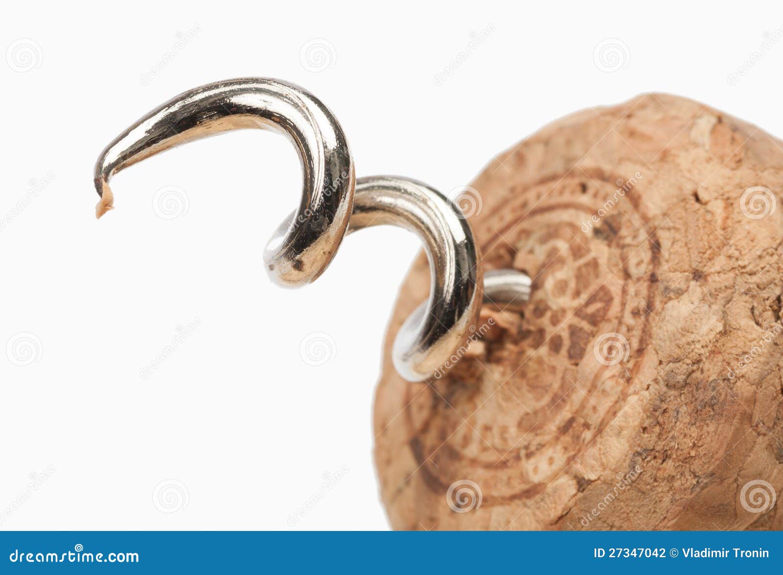 Corkscrew and cork stock photo. Image of objects, tool - 27347042