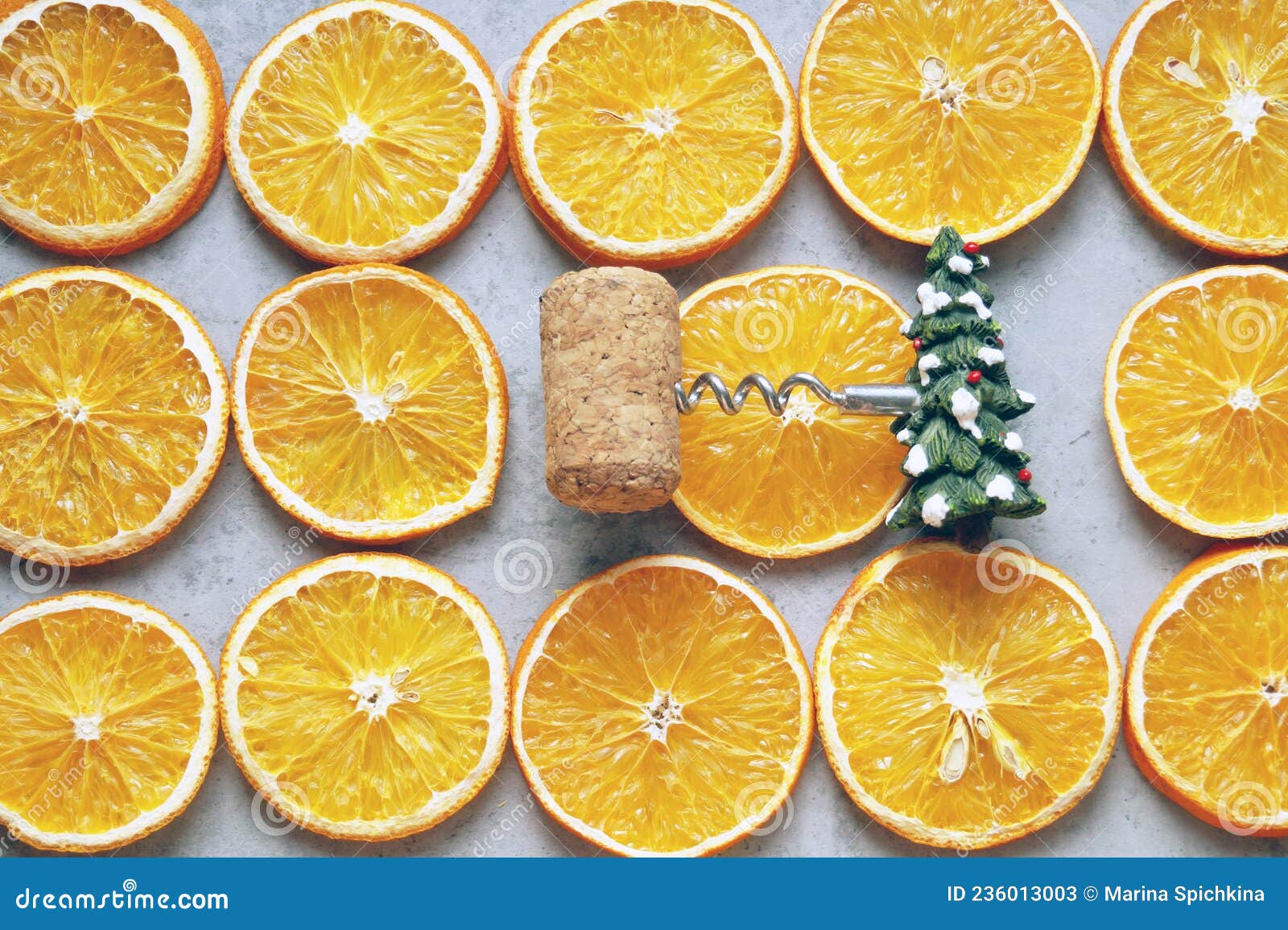 A Corkscrew in the Form of a Spruce is Wound on a Cork Lying on Dried ...