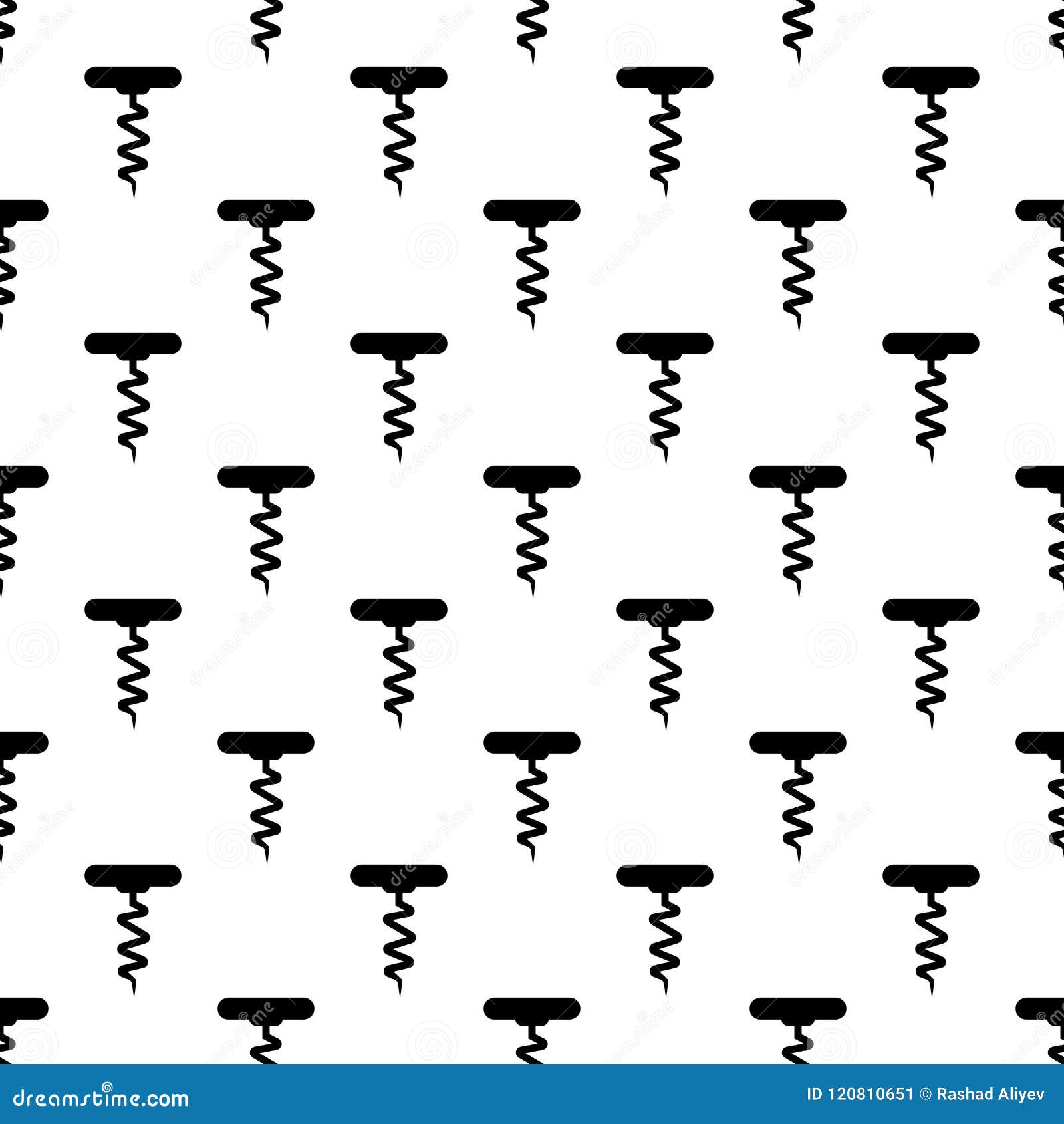 Corkscrew Icon in Pattern Style Stock Illustration - Illustration of ...