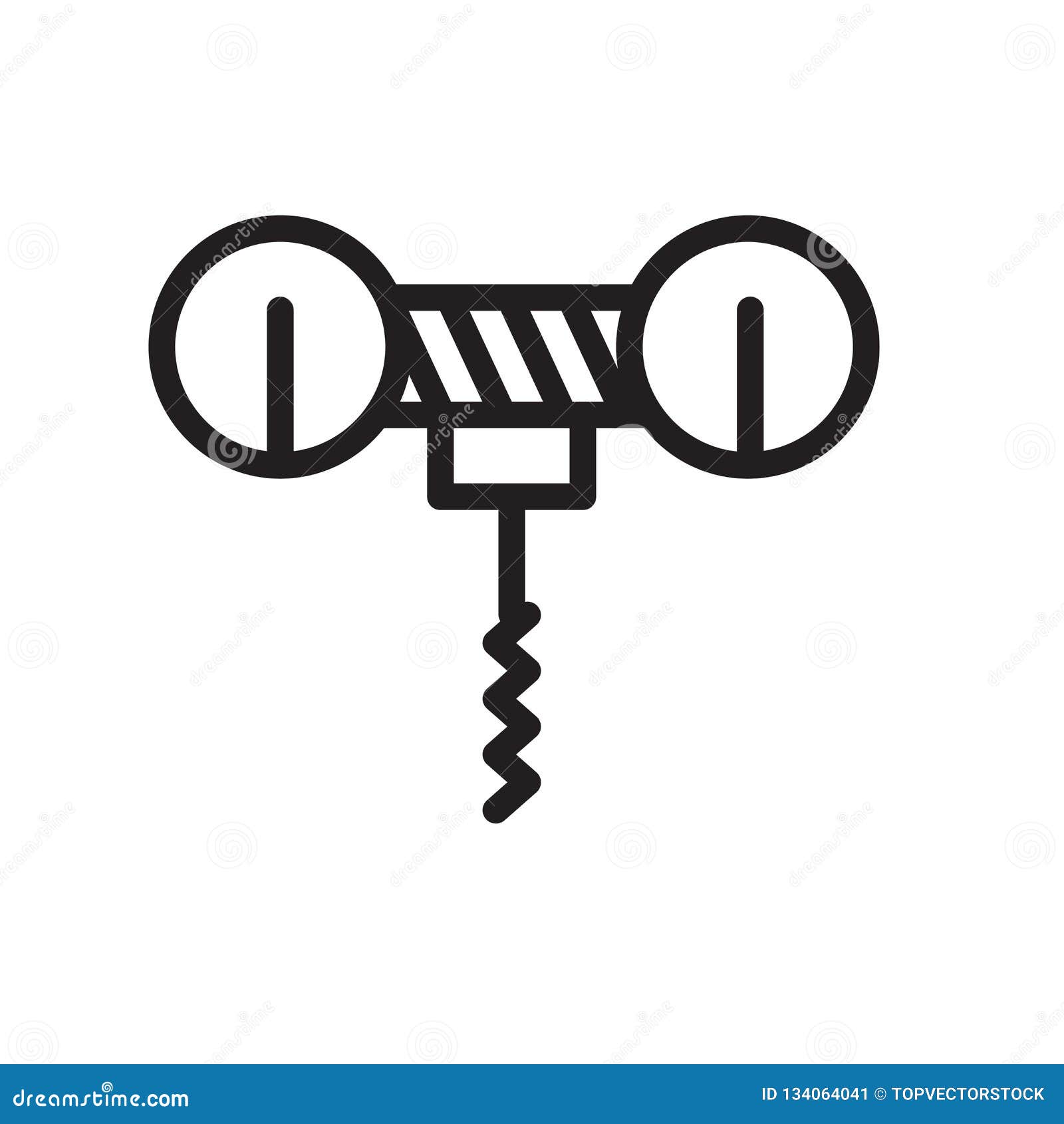 Corkscrew Icon Vector Isolated on White Background, Corkscrew Sign ...