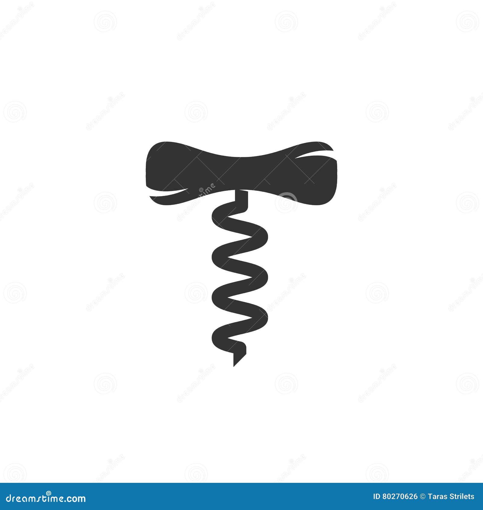 Corkscrew Icon. Vector Logo on White Background Stock Vector ...
