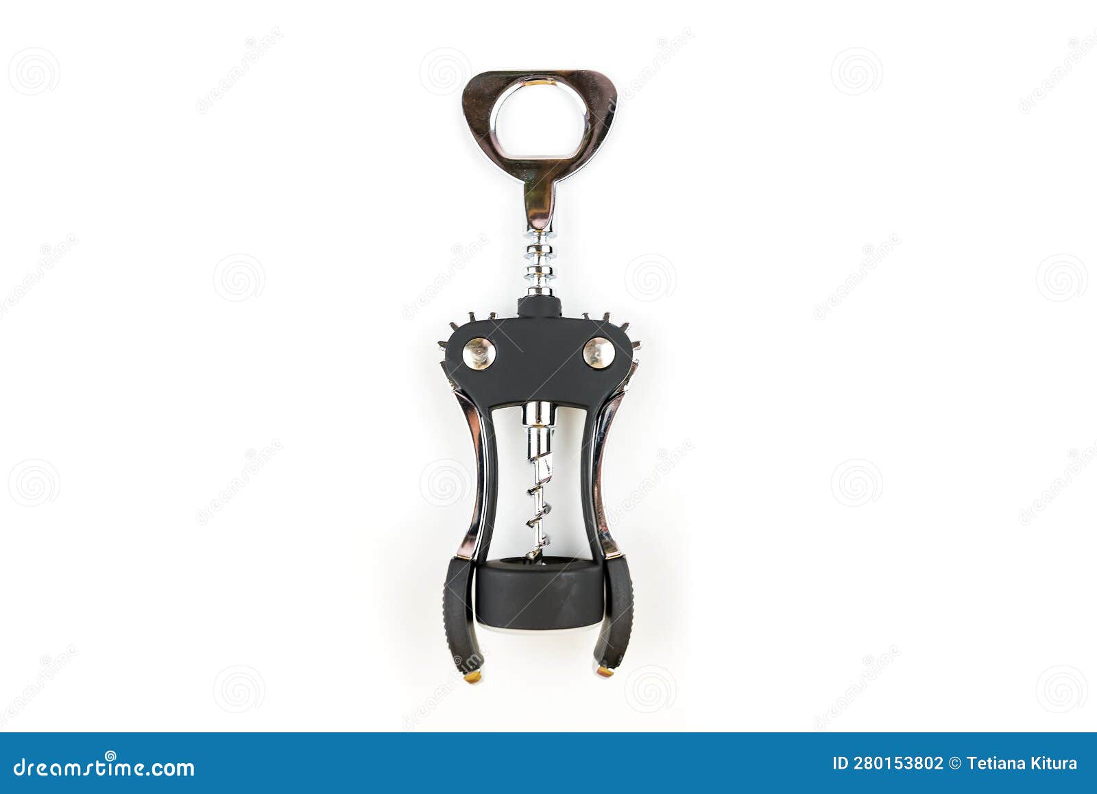 Corkscrew Isolated on White Stock Photo - Image of open, modern: 280153802