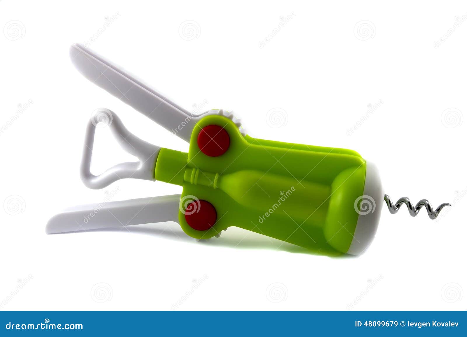 Corkscrew Isolated on White Stock Image - Image of open, plastic: 48099679
