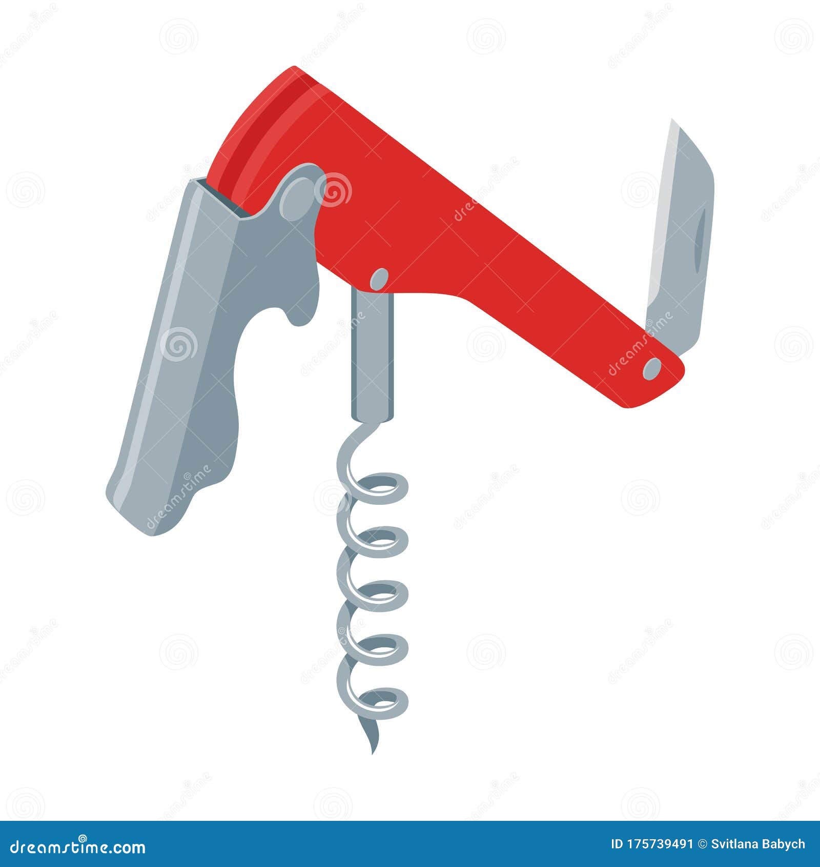 Corkscrew Isometric Vector Icon.Cartoon Vector Icon Isolated on White ...
