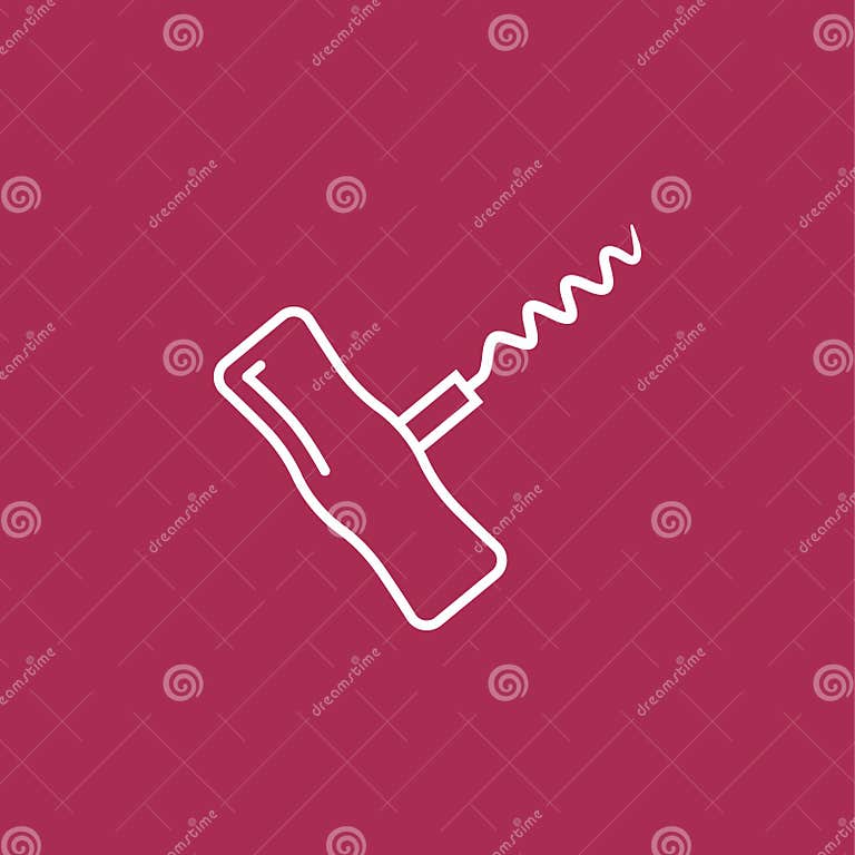 Corkscrew sign icon stock vector. Illustration of line - 92732699
