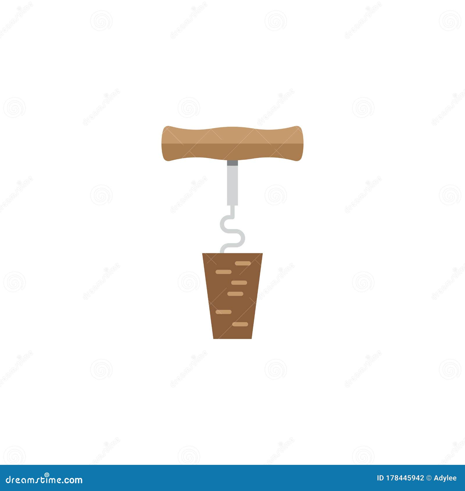 Corkscrew Vector Bottle-screw Open Wine Drink And Vintage Penknife ...