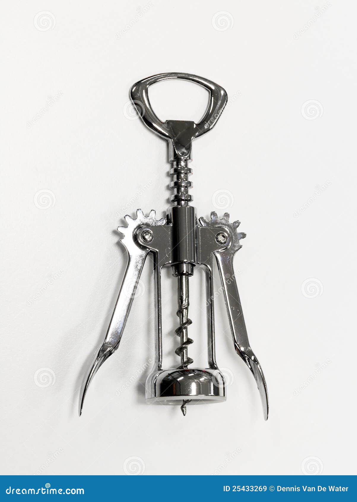 Corkscrew on white stock image. Image of cork, reflection - 25433269