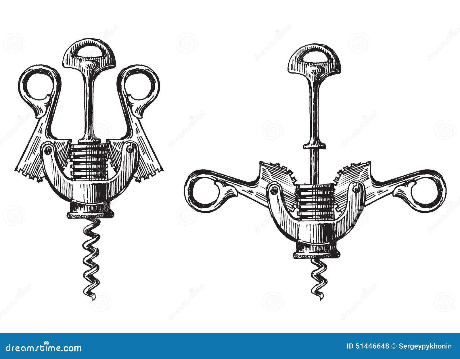 Corkscrew on a White Background. Illustration Stock Illustration ...