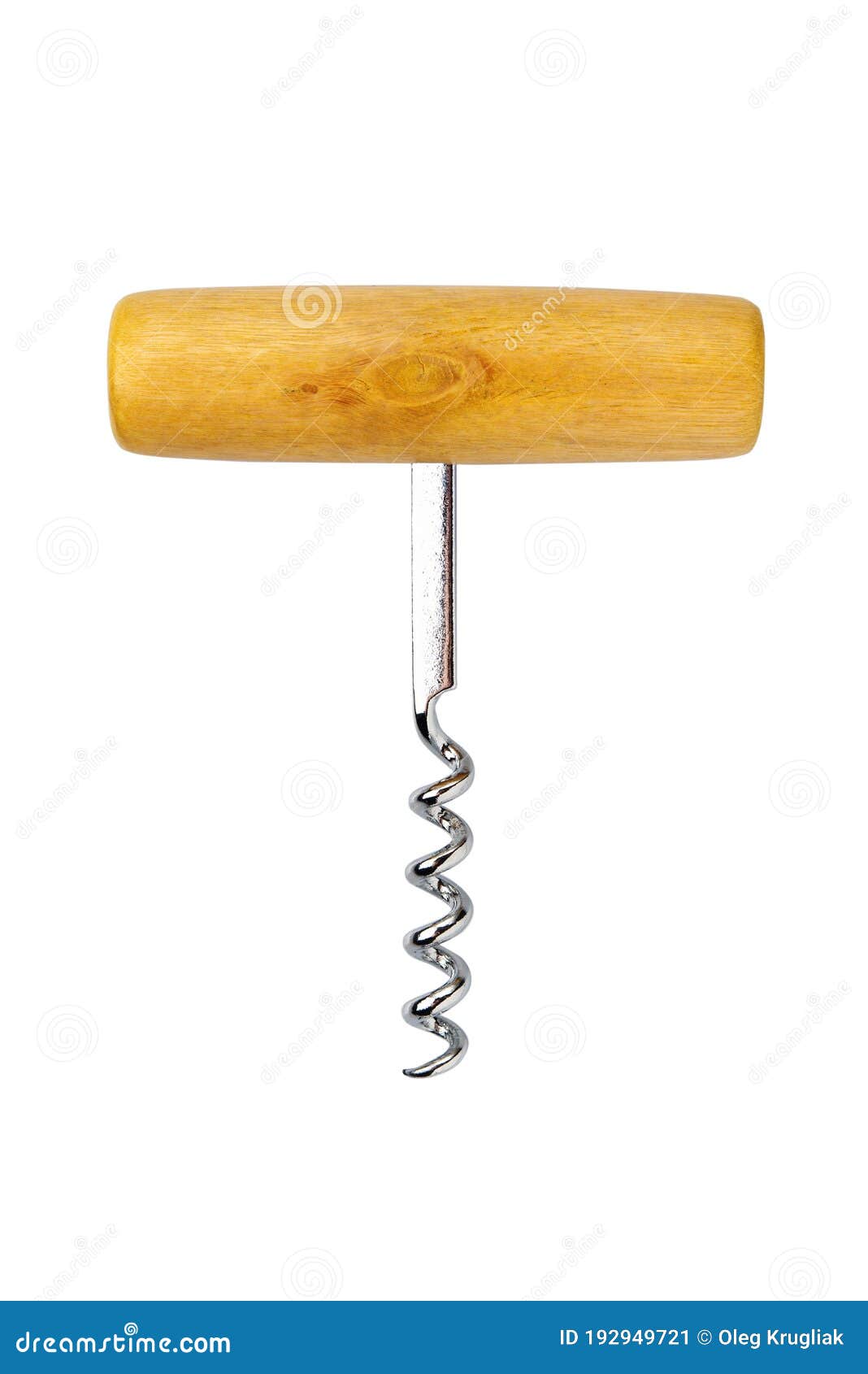 Corkscrew on White Isolated Background Stock Image - Image of iron ...