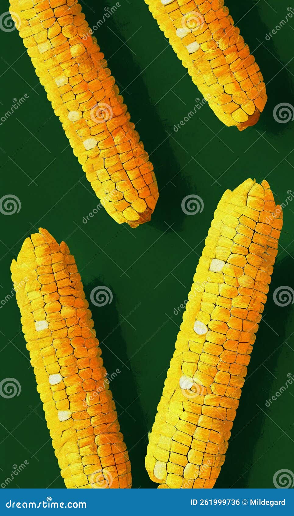 Corn - Abstract Digital Art Stock Illustration - Illustration of grain ...