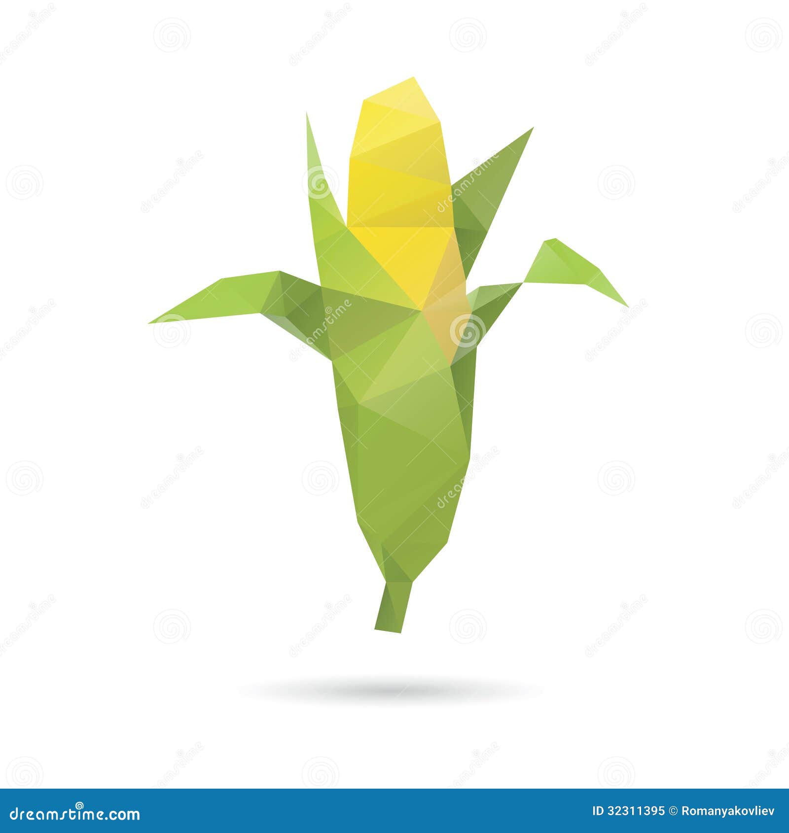 Corn Abstract Isolated on a White Backgrounds Stock Vector ...