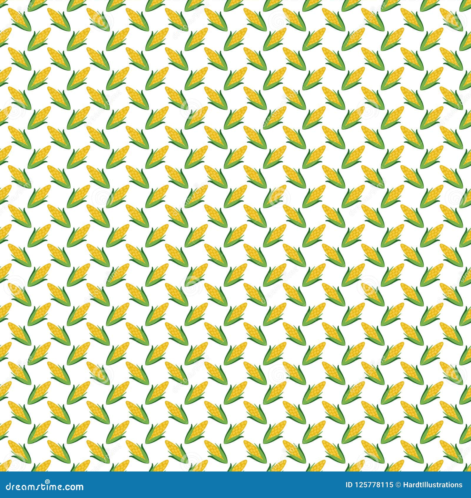 Corn Seamless Pattern stock vector. Illustration of american - 125778115
