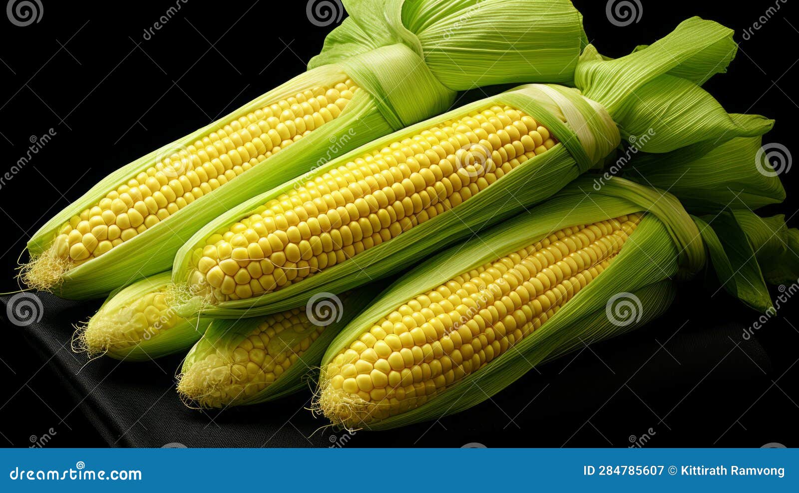 Corn in autumn season set stock illustration. Illustration of petal ...