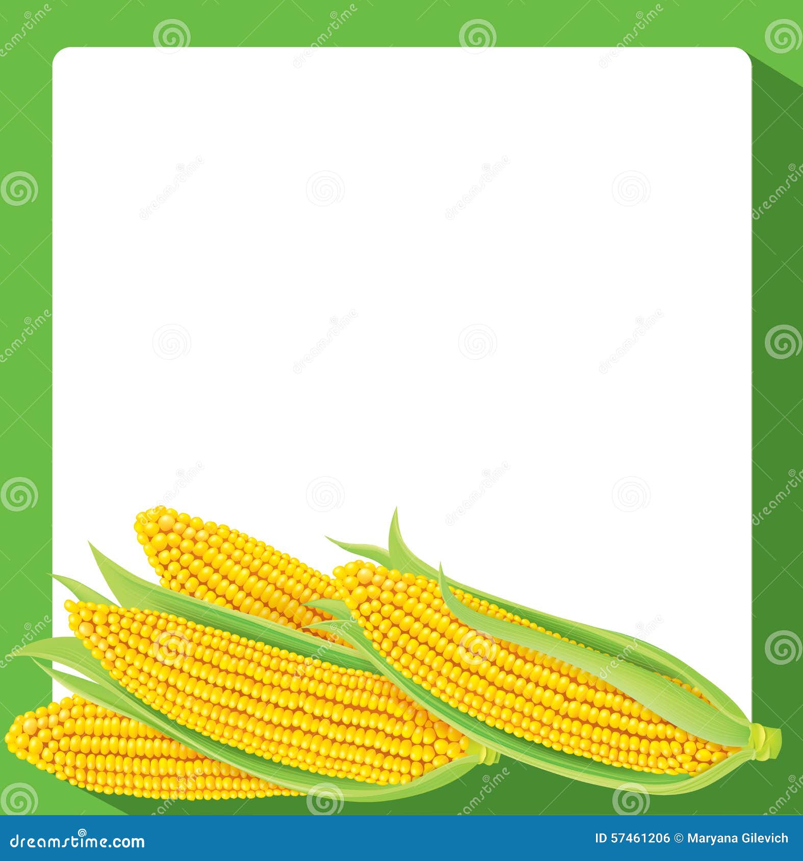 Corn banner stock vector. Illustration of yellow, cereal - 57461206