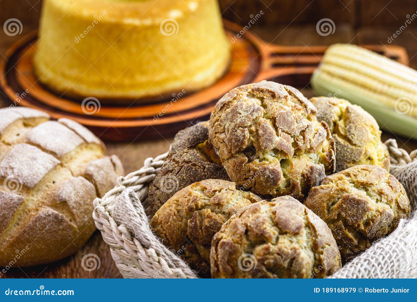 Corn Bread Made with Manioc Flour. Typical Bread from Portugal and ...