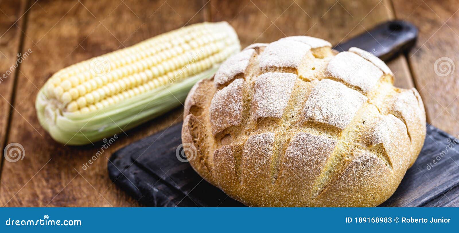 Corn Bread Made with Manioc Flour. Typical Bread from Portugal and ...