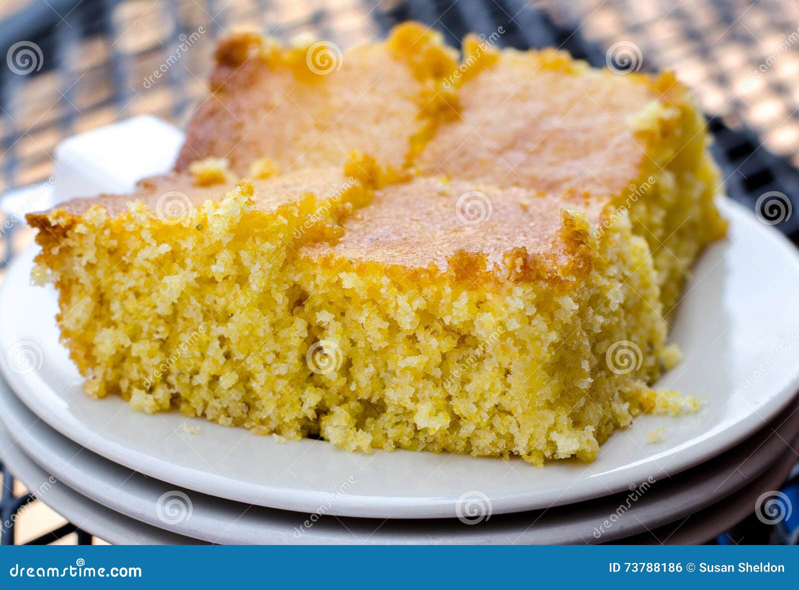 Corn bread squares stock photo. Image of sweet, home - 73788186