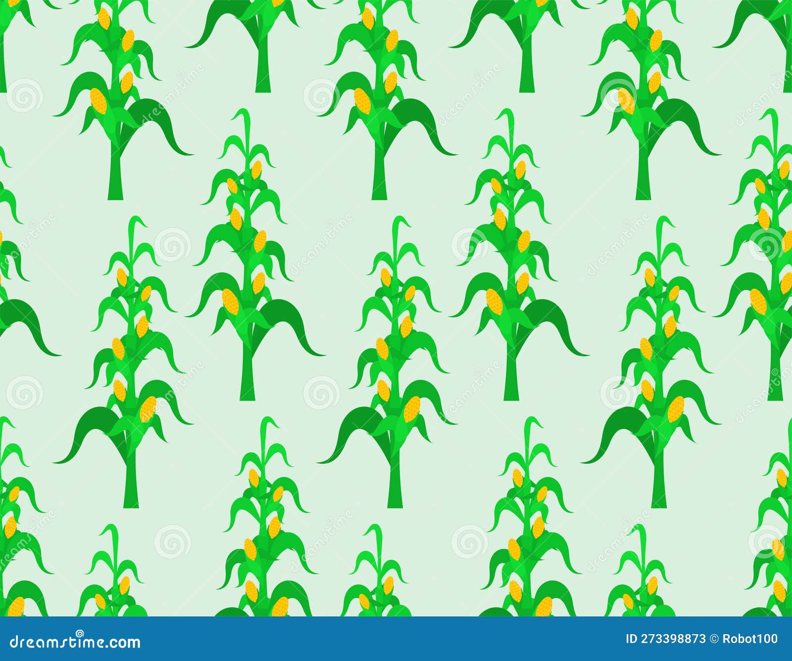 Corn Bush Pattern Seamless. Cornfield Background. Baby Fabric Texture ...