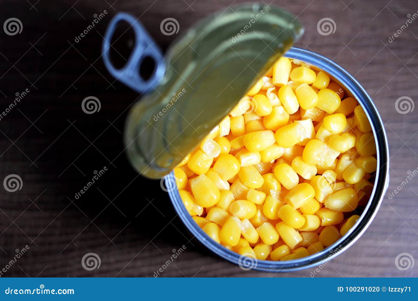 Corn in a can stock photo. Image of metal, nutrition - 100291020