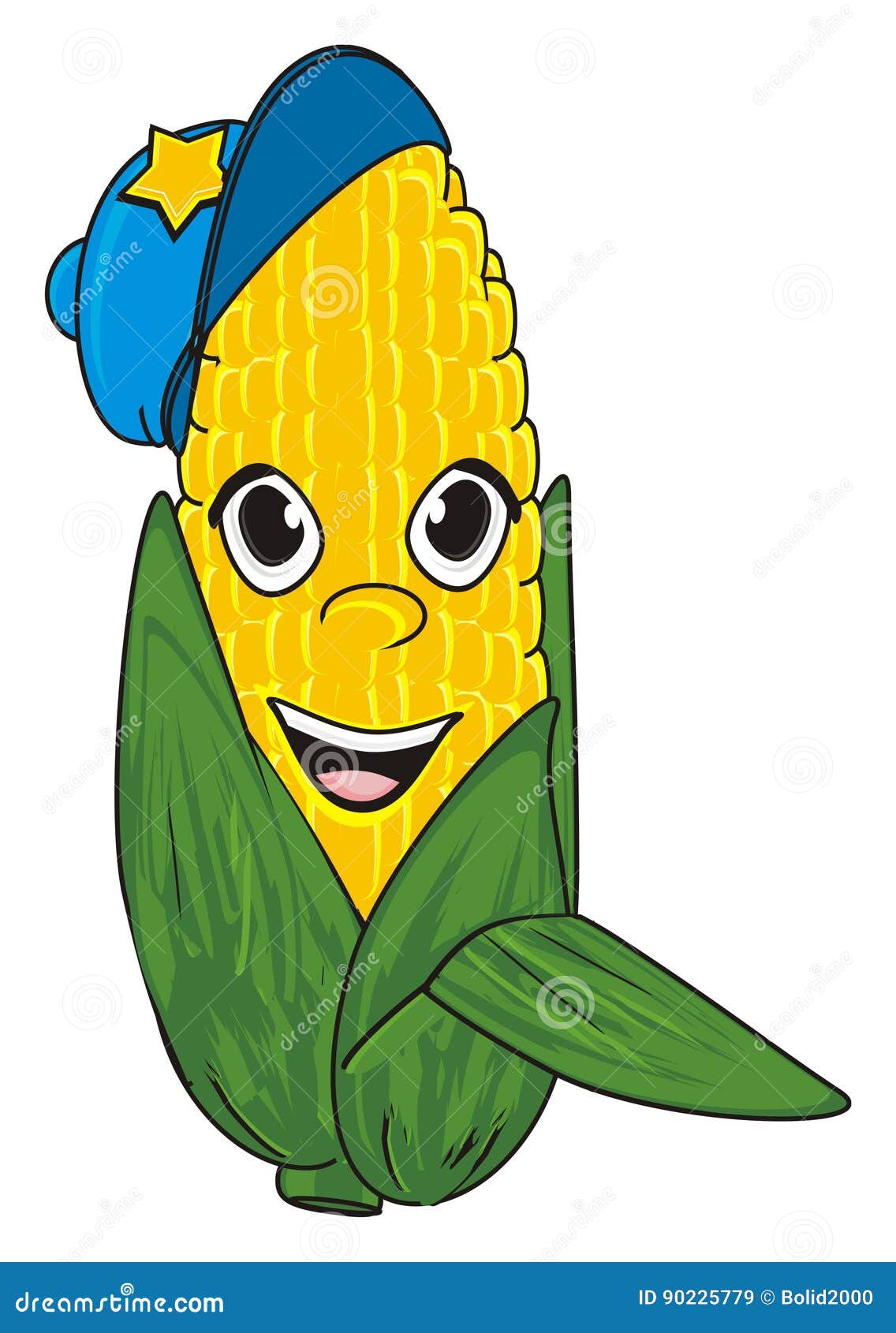 Corn in cap stock illustration. Illustration of popcorn - 90225779