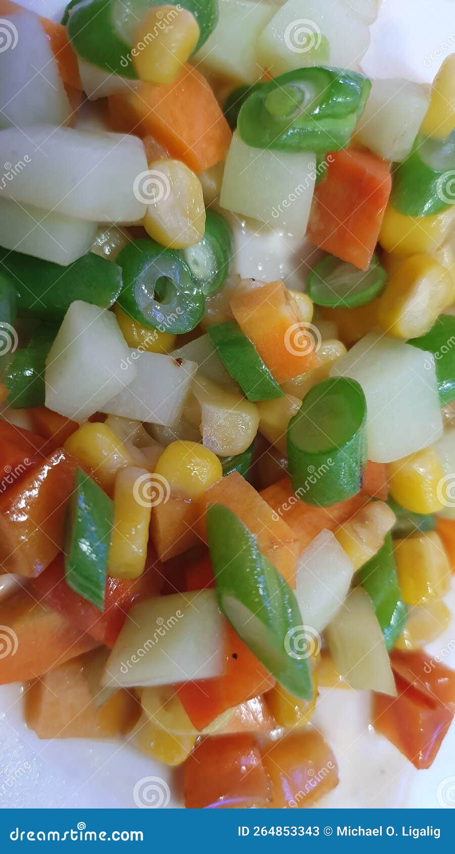 Corn, Carrots and Other Vegetables Mixed Stock Image - Image of corn ...