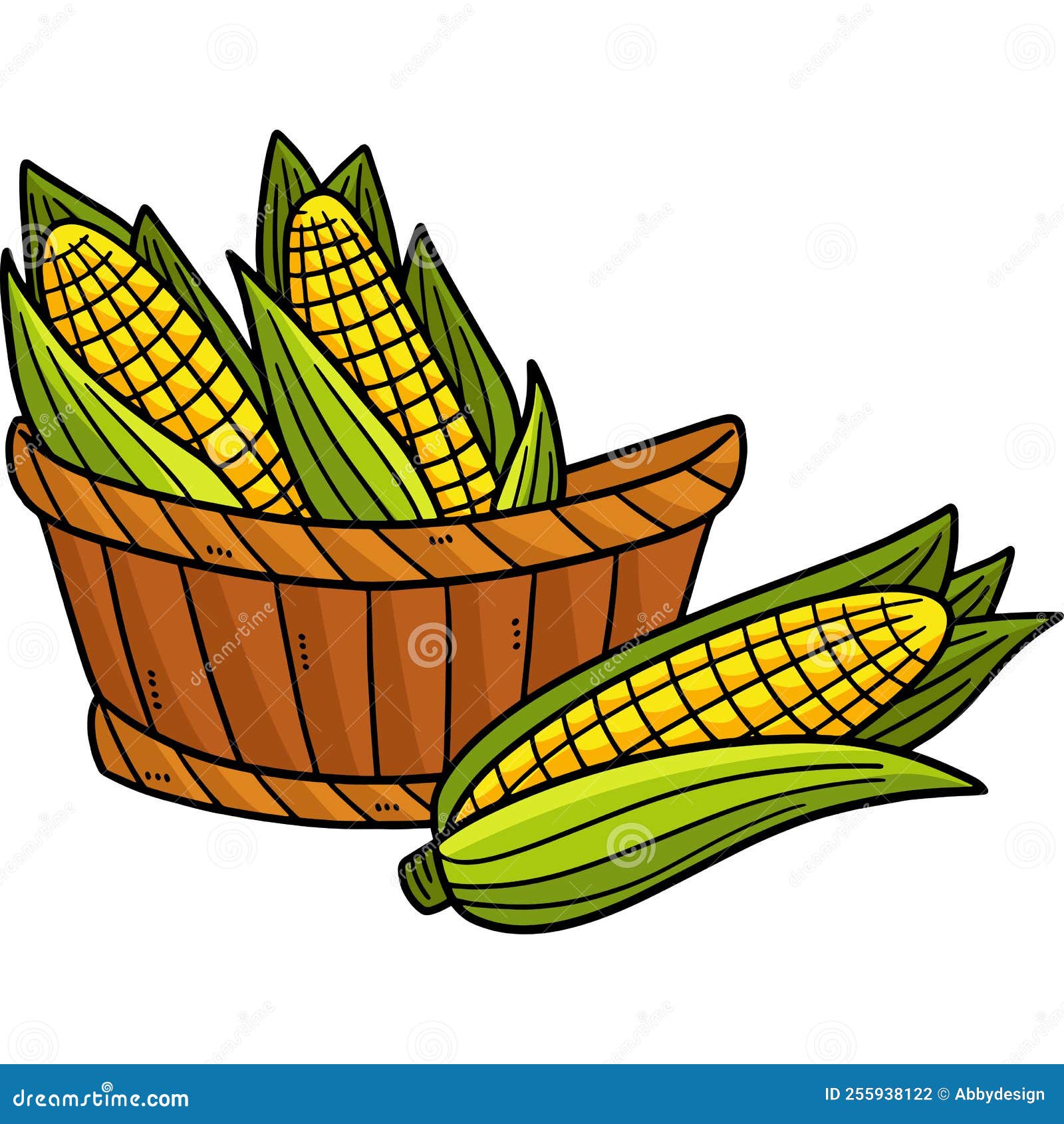 Corn Cartoon Colored Clipart Illustration Stock Vector - Illustration ...
