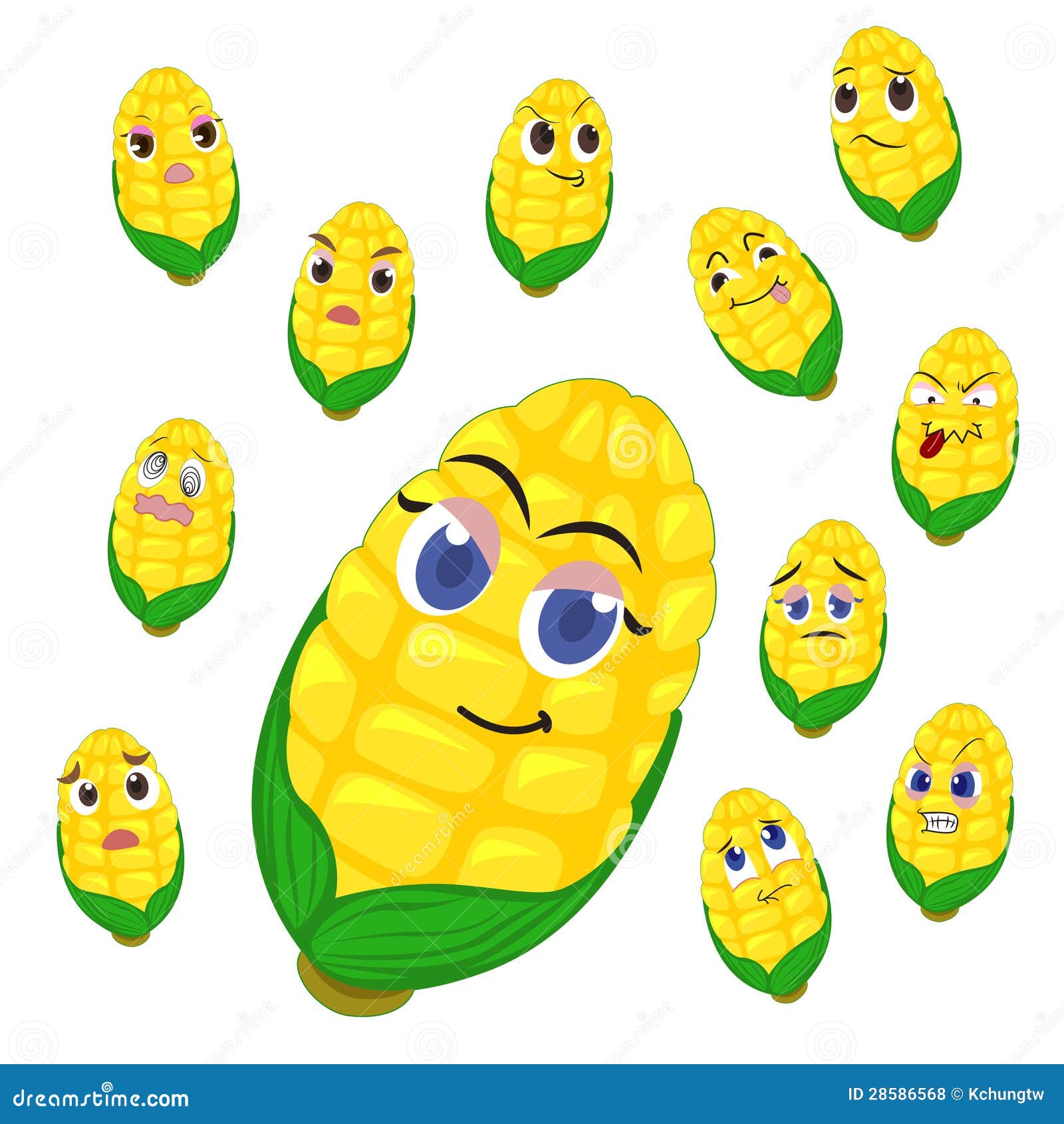 Scared Corn Cartoon Stock Illustration | CartoonDealer.com #43414243