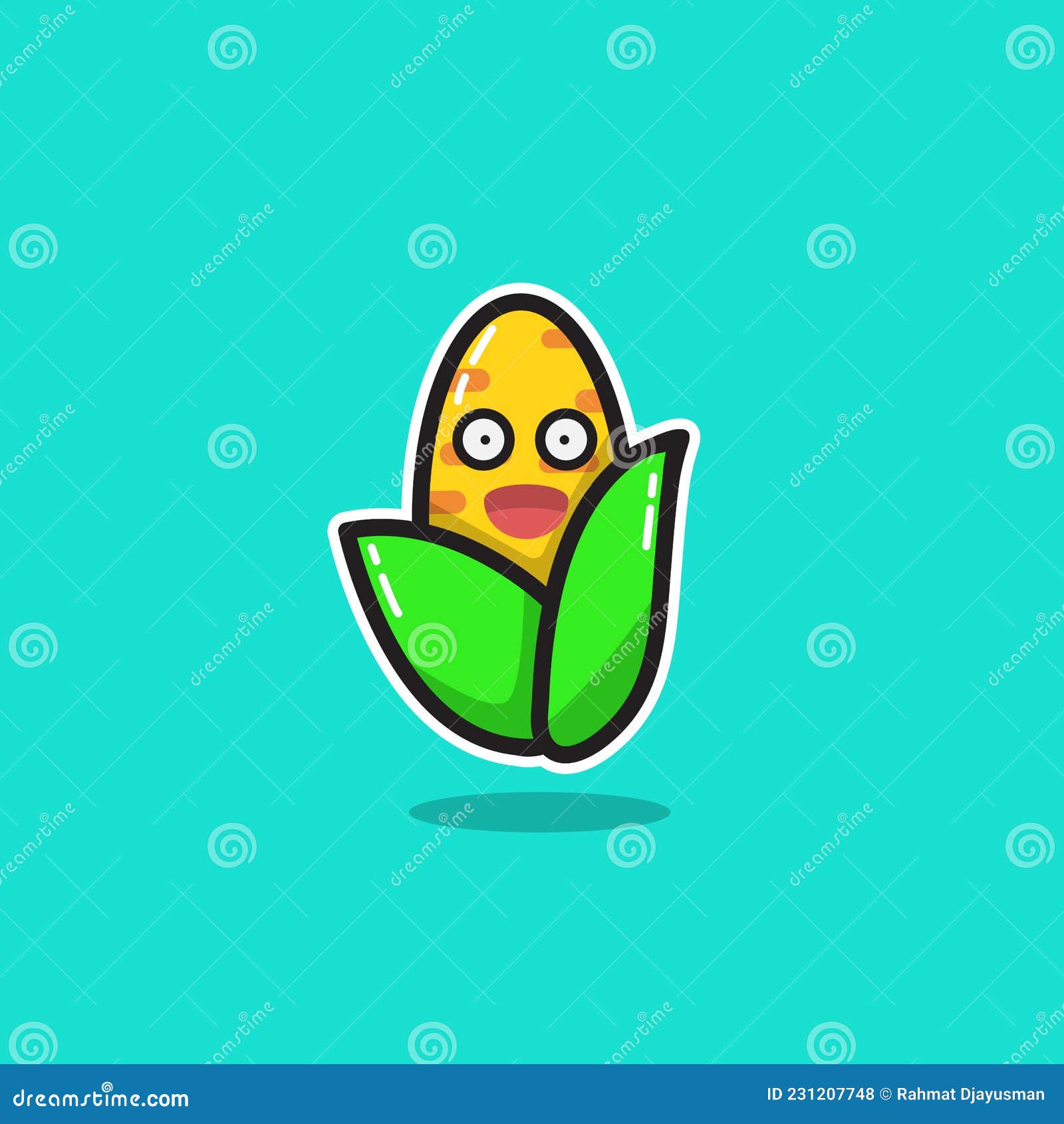 Corn character Mascot logo stock vector. Illustration of icon - 231207748