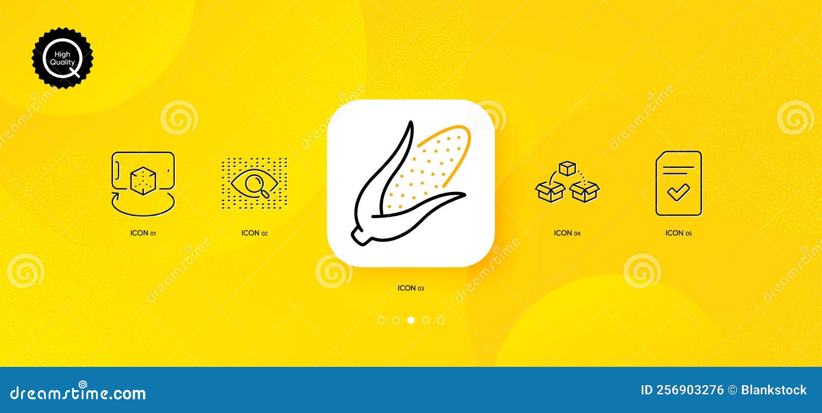 Corn, Checked File and Artificial Intelligence Minimal Line Icons. for ...