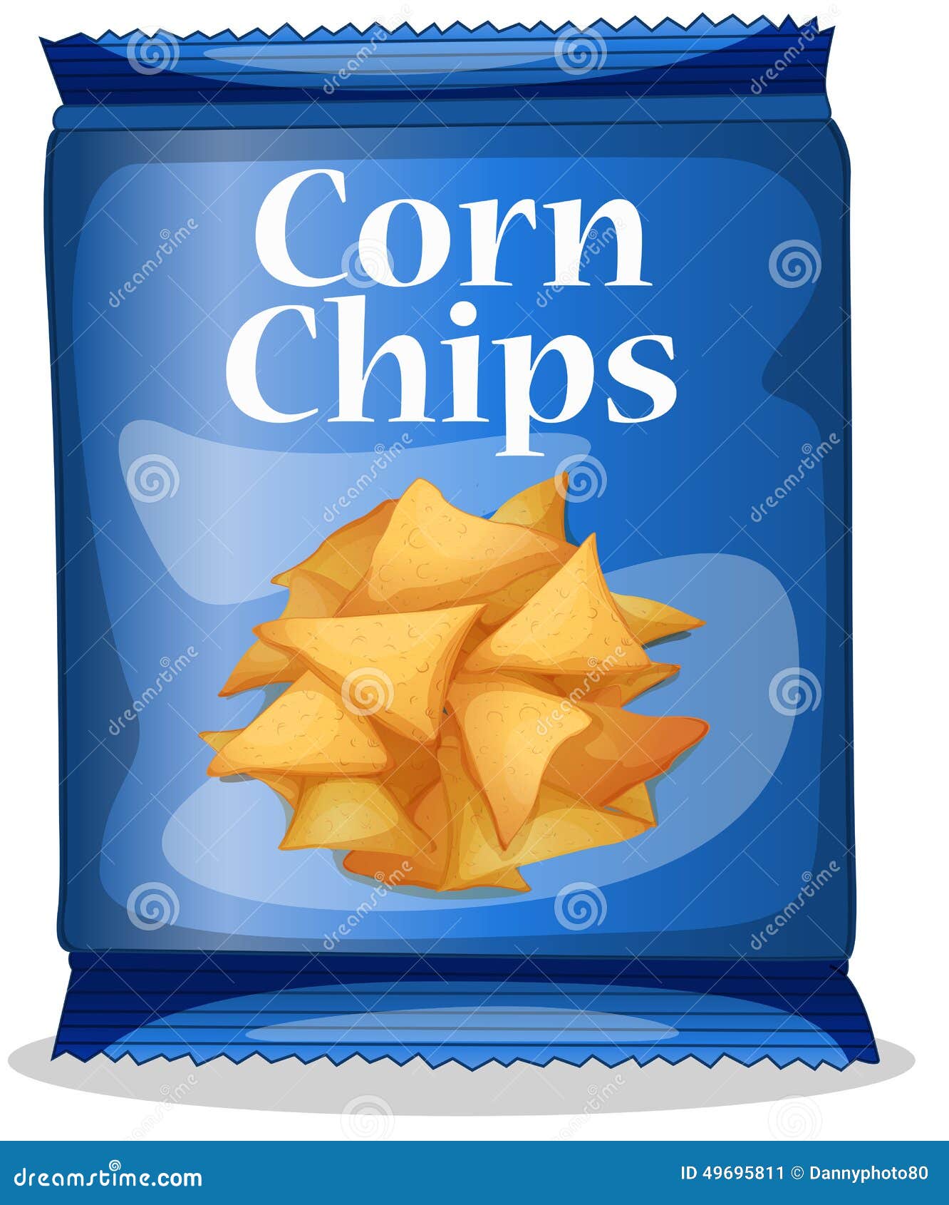 Corn chips stock vector. Illustration of calories, corn - 49695811