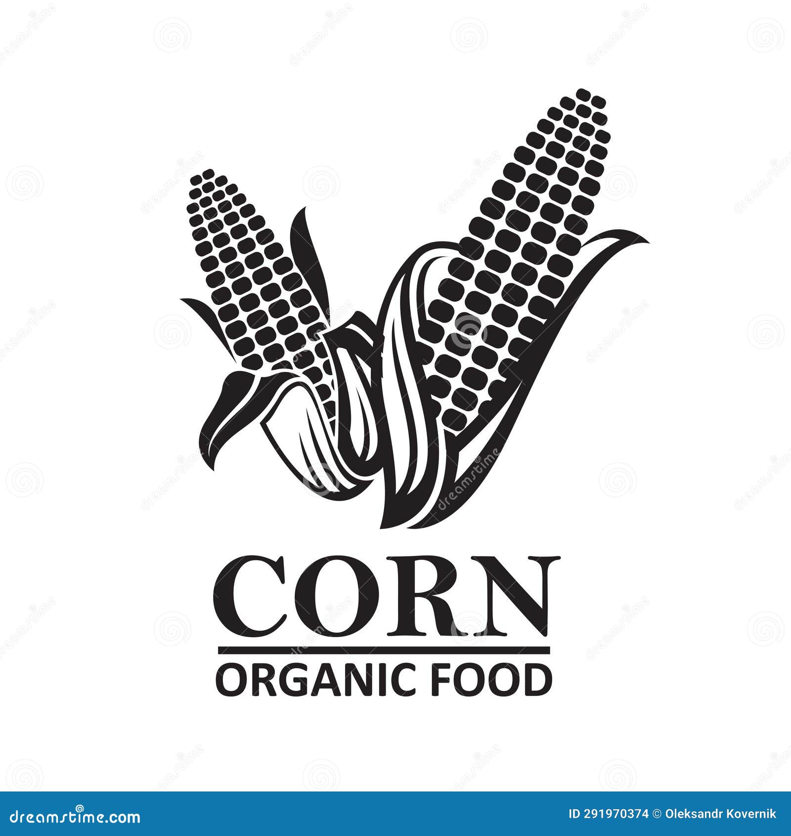 Corn cob emblem stock vector. Illustration of farm, organic - 291970374
