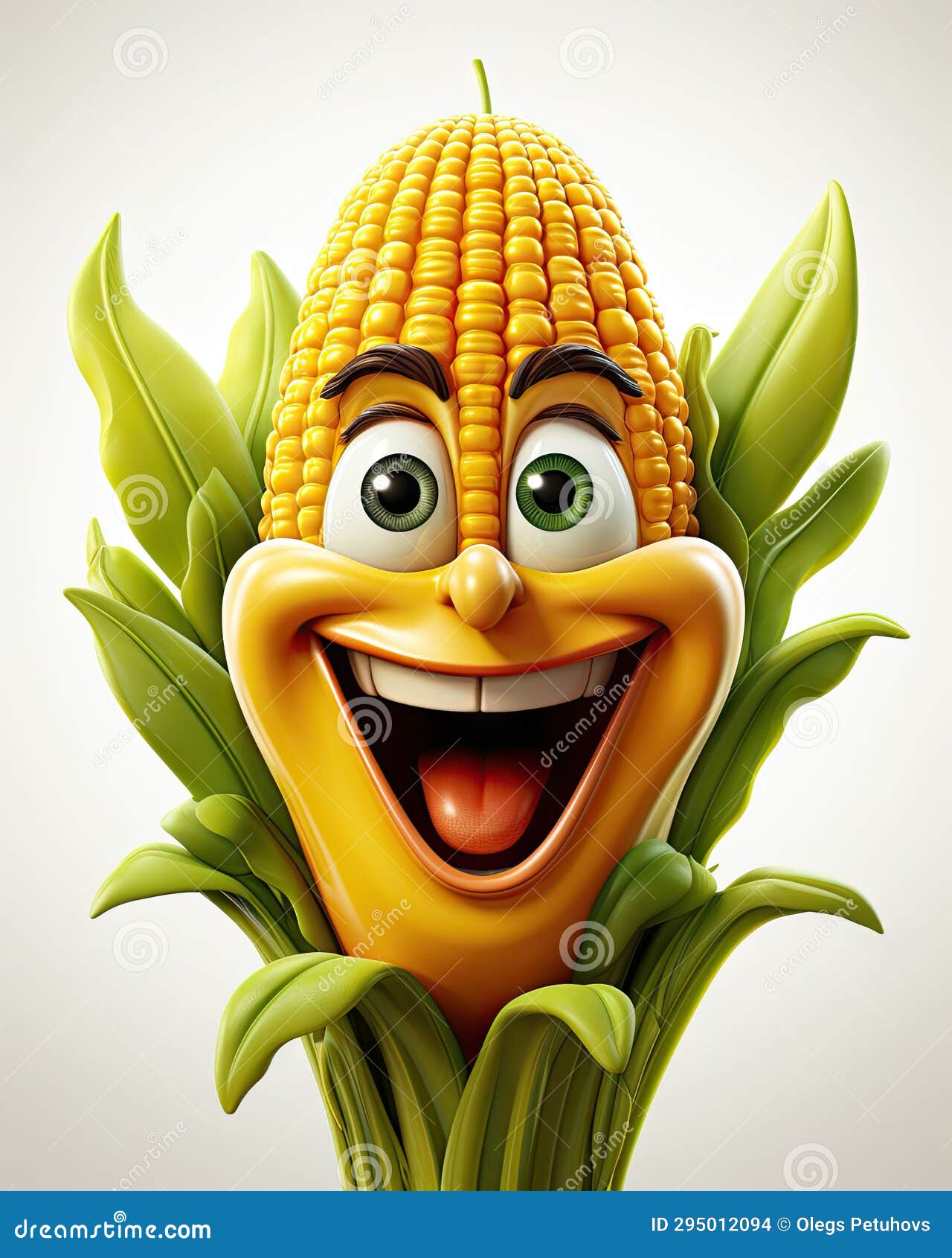 A Corn on the Cob with a Happy Face on it. Generative Ai Stock ...