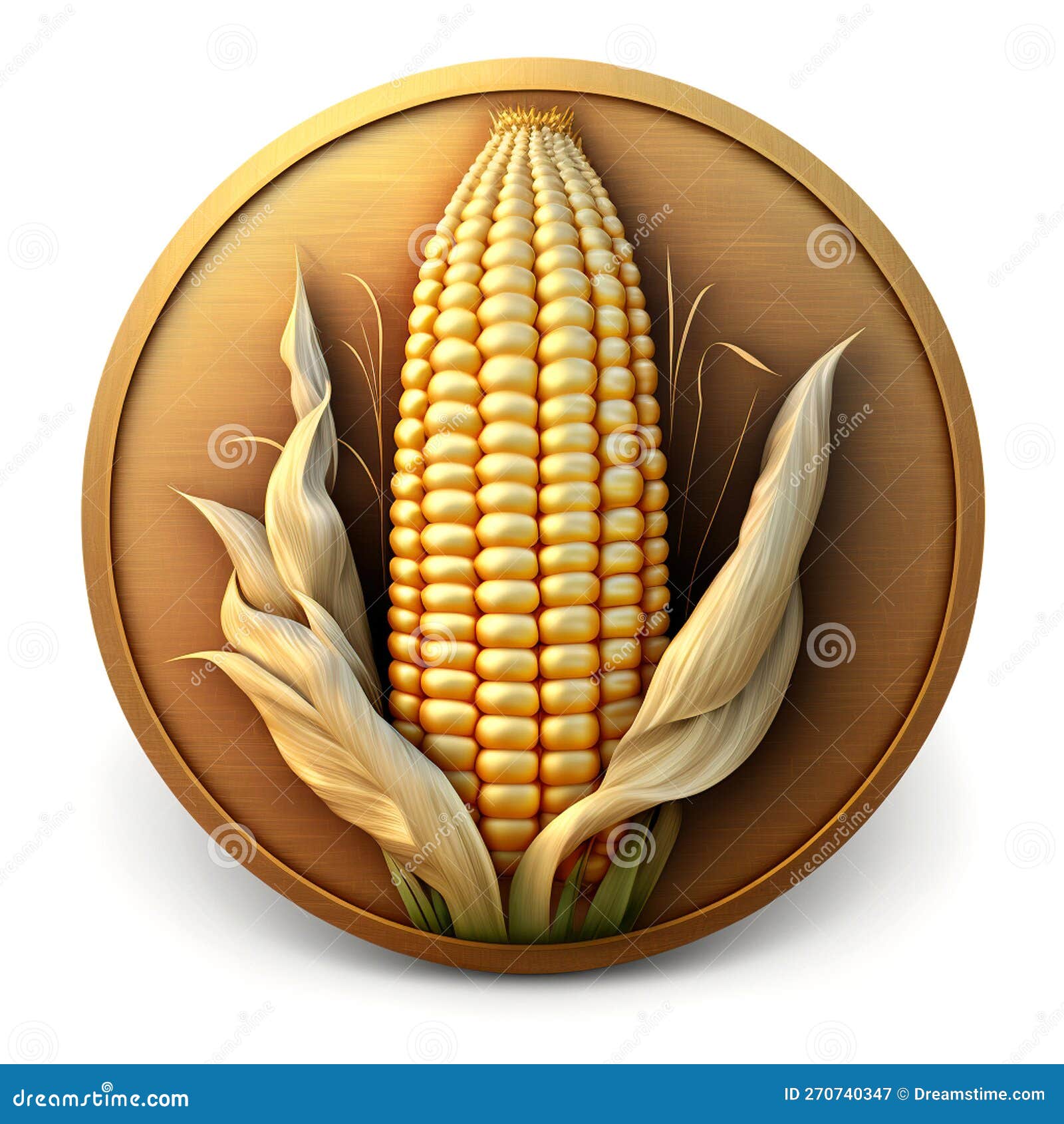Corn Cob Icon, Illustration Ai Stock Illustration - Illustration of ...