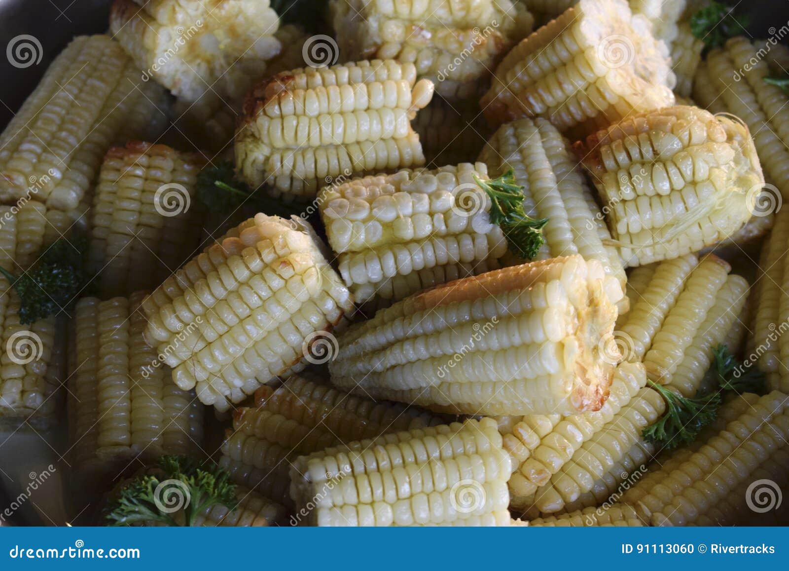 Corn on the cob pieces stock photo. Image of produce - 91113060