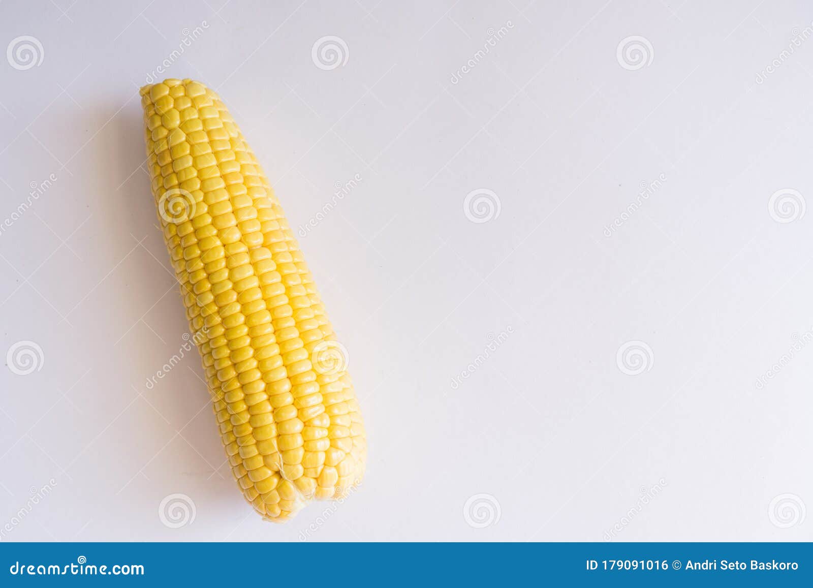 Corn Cob Placed on White Background Stock Photo - Image of diet ...