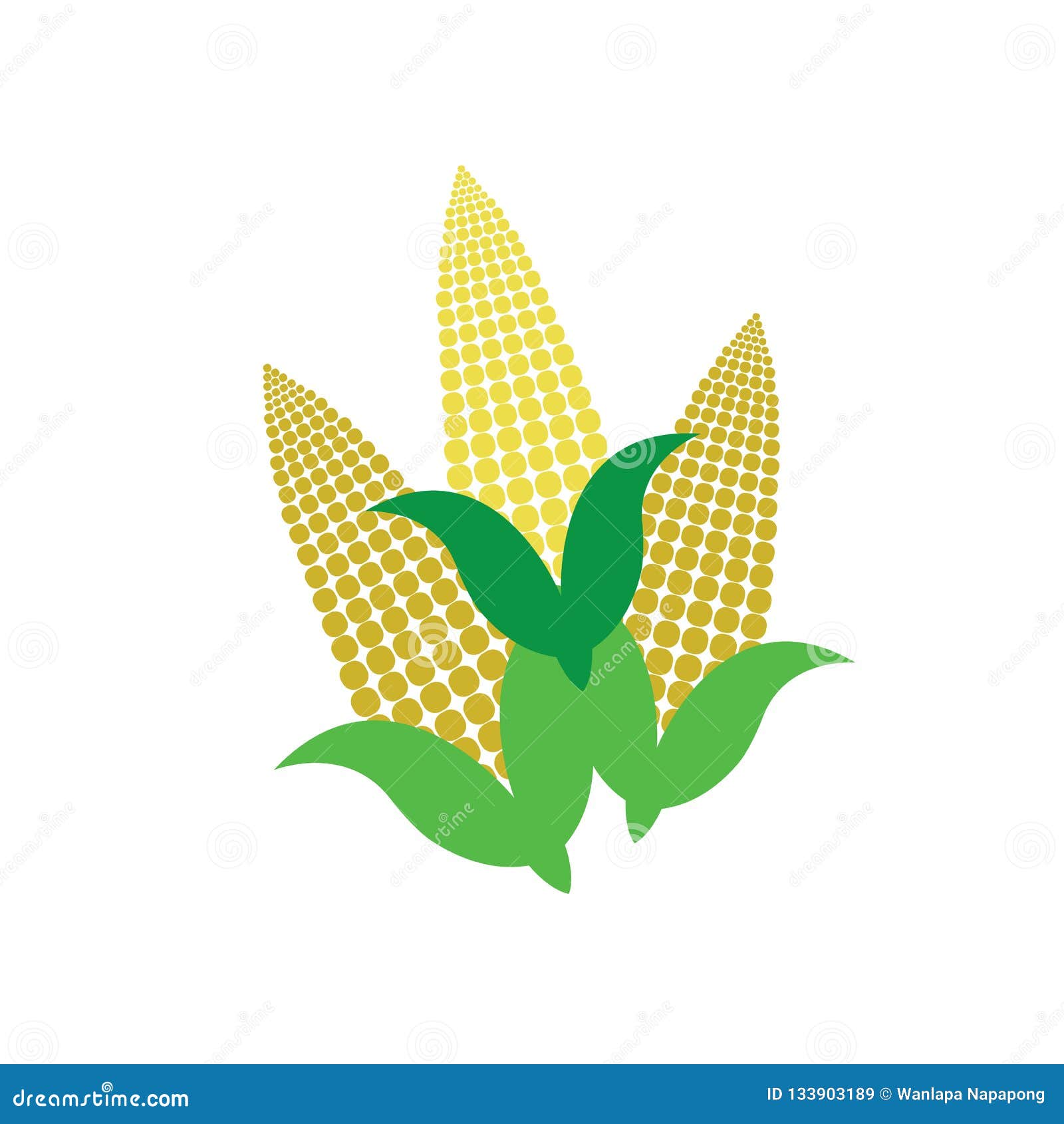 Corn on the cob stock vector. Illustration of vector - 133903189