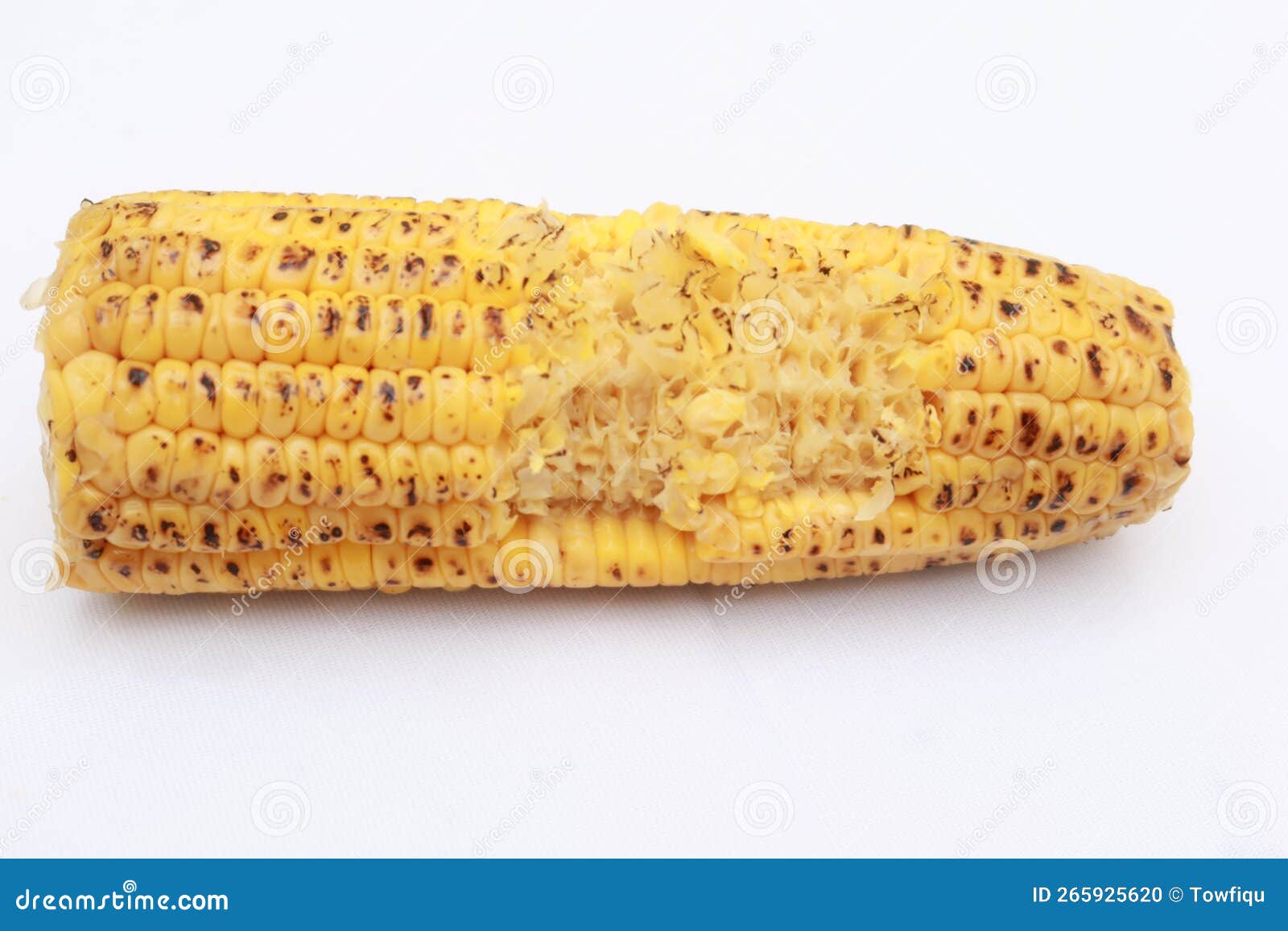 Corn Cob on White Background Close Up Stock Photo - Image of sack ...